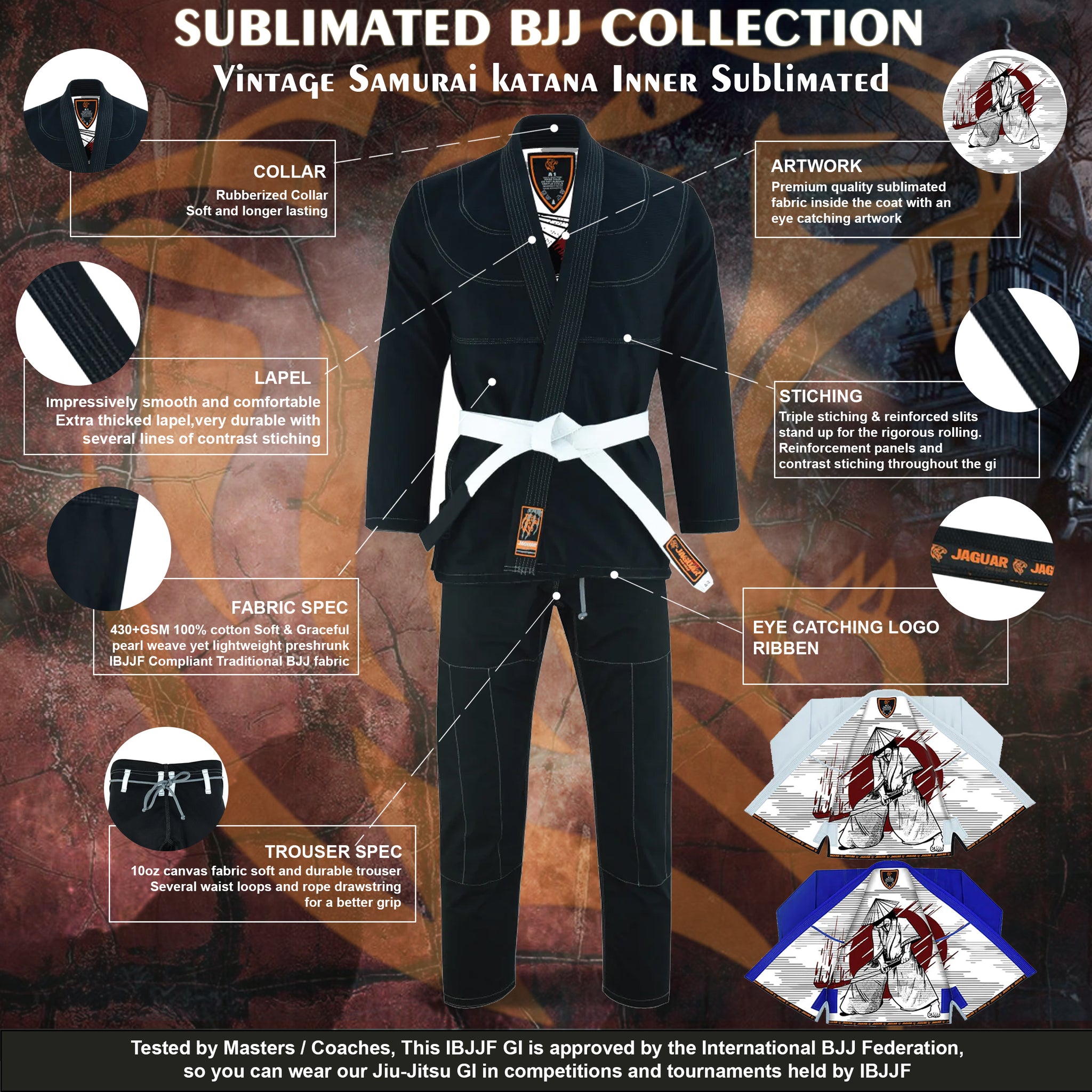 Jaguar Pro Gear – Vintage Samurai katana Inner Sublimated - Pro Brazil